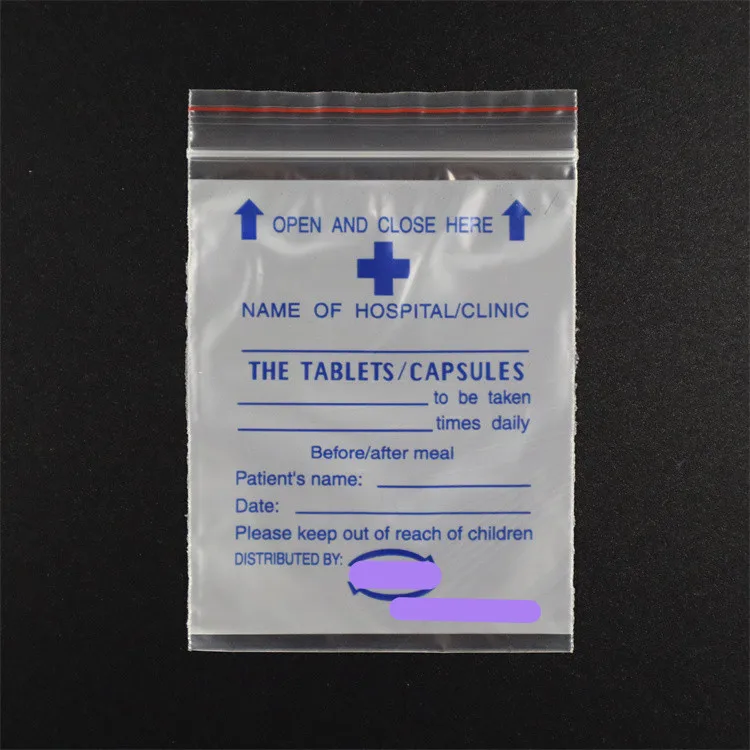 Small Size Airtight Dispensing Plastic Tablet Bag Disposable Medicine ...