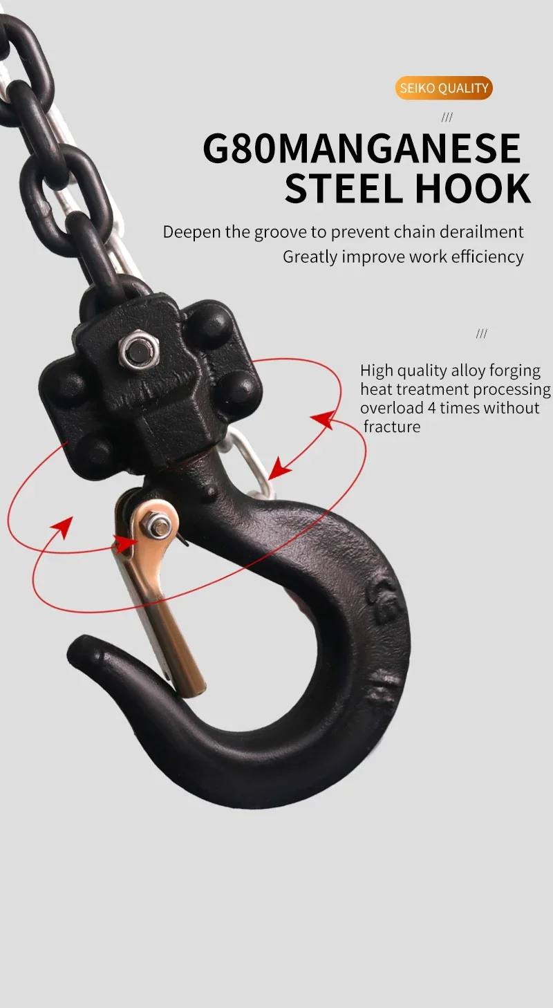 G80 Manual Chain Hoist 5 Ton Capacity VD Type Lever Hoist for Lifting ...