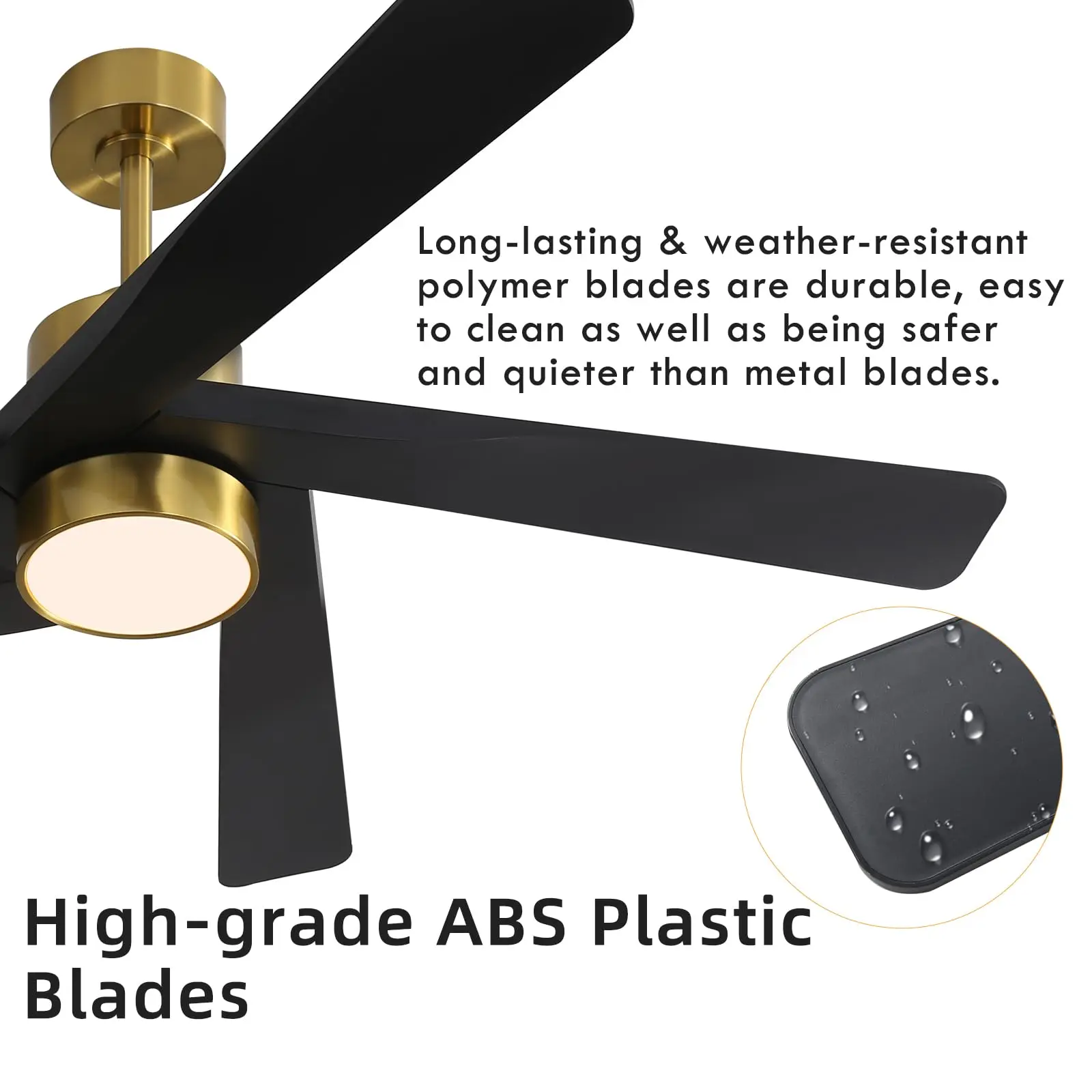 64" 6-speed Reversible Dc Motor 5 Blade Abs Plastic Ceiling Fans With ...