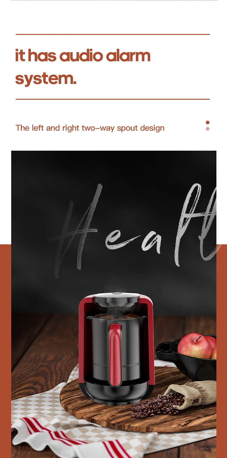 Yina Turkish Coffee Maker 80-400ml,1-5cups,400w,Avoid Overflow Function ...