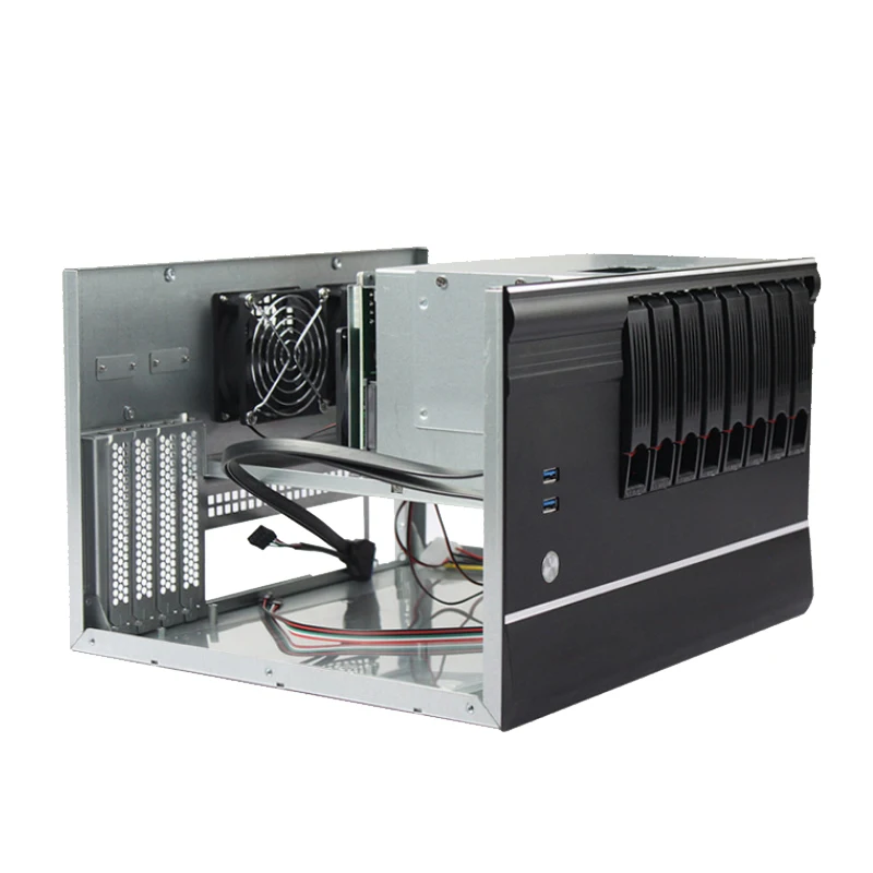 RGEEK HTPC 8 Bays NAS Cloud Storage Server Case - MATX MB Chassis
