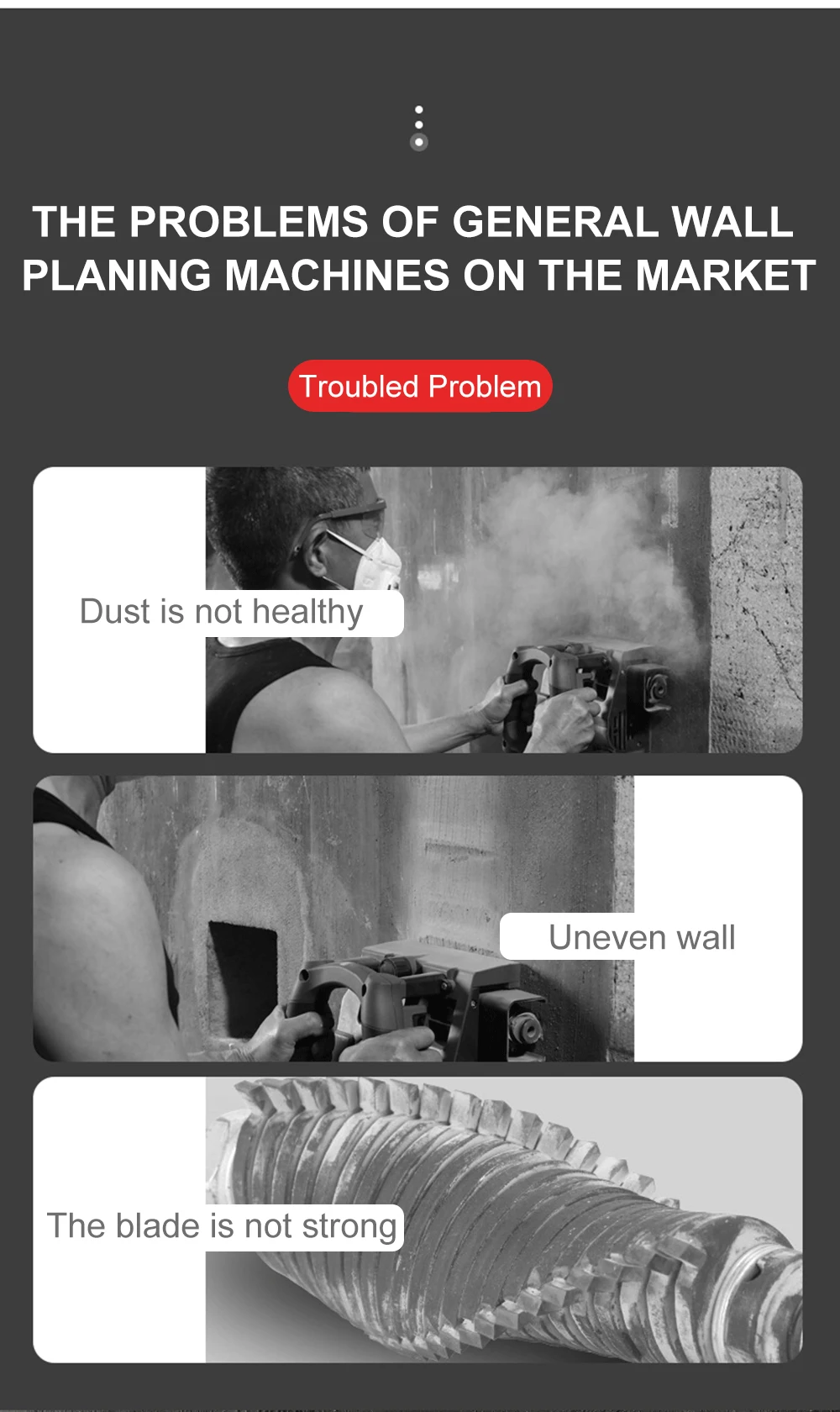 1680w Electric Wall Planing Machine Automatic Concrete Shovel Putty ...