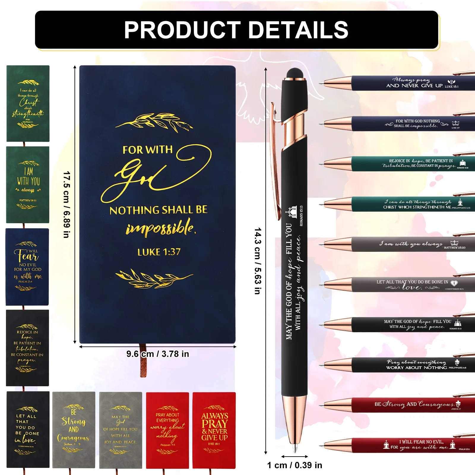 Christian Notebooks Bulk Religious Notepads With Motivational Pens ...