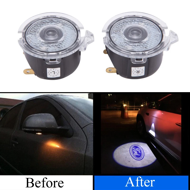 Car Side Tow Mirror Puddle Lamp Lights for Ford Focus