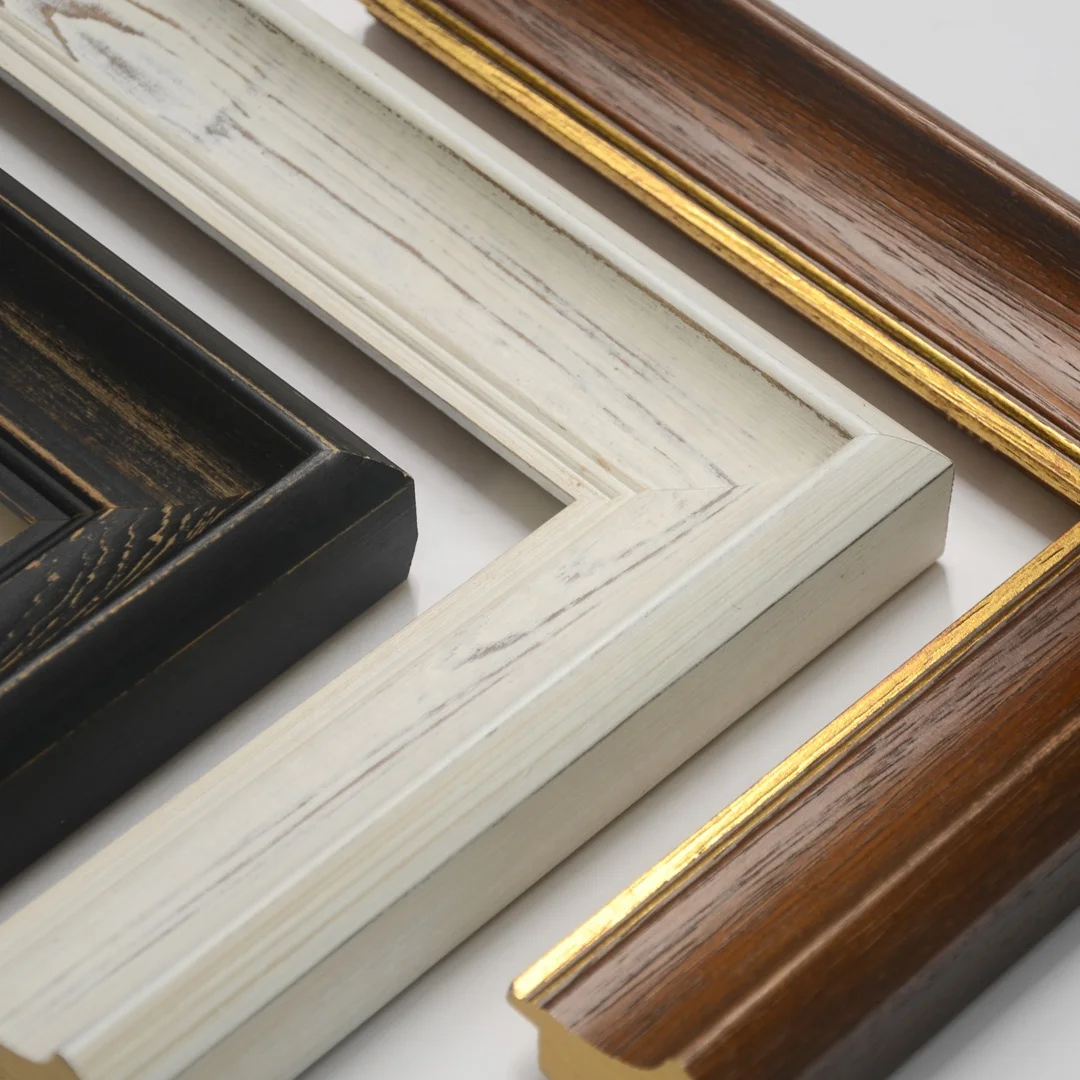 Wood Frame Distressed Quality Modern Wood Picture Frame 7 Colours White ...