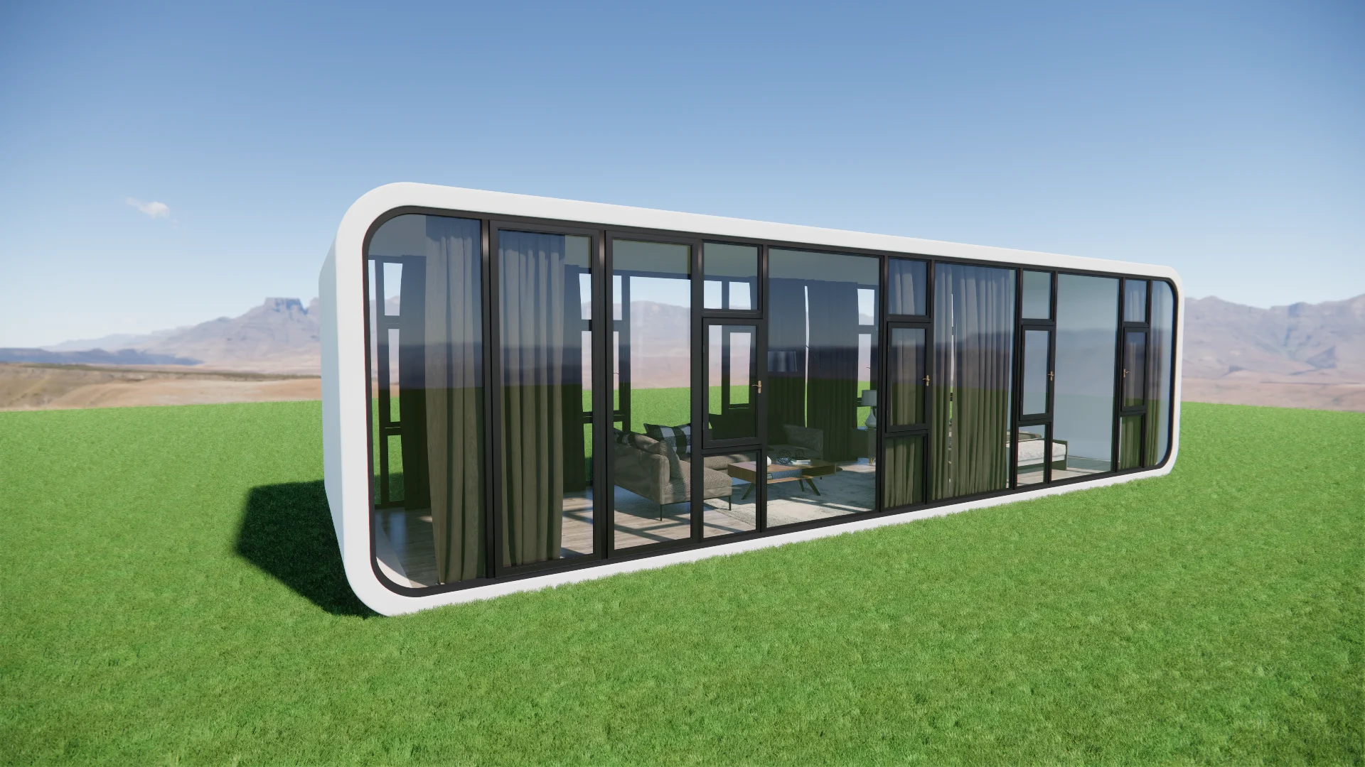 Cabine 20ft Luxury Apple Cabin| Alibaba.com