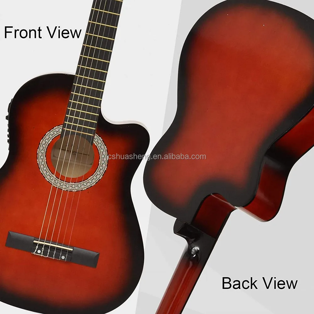 39 Inch 4/4 Full Size Nylon Strings Student Beginner Wooden Right&Left ...