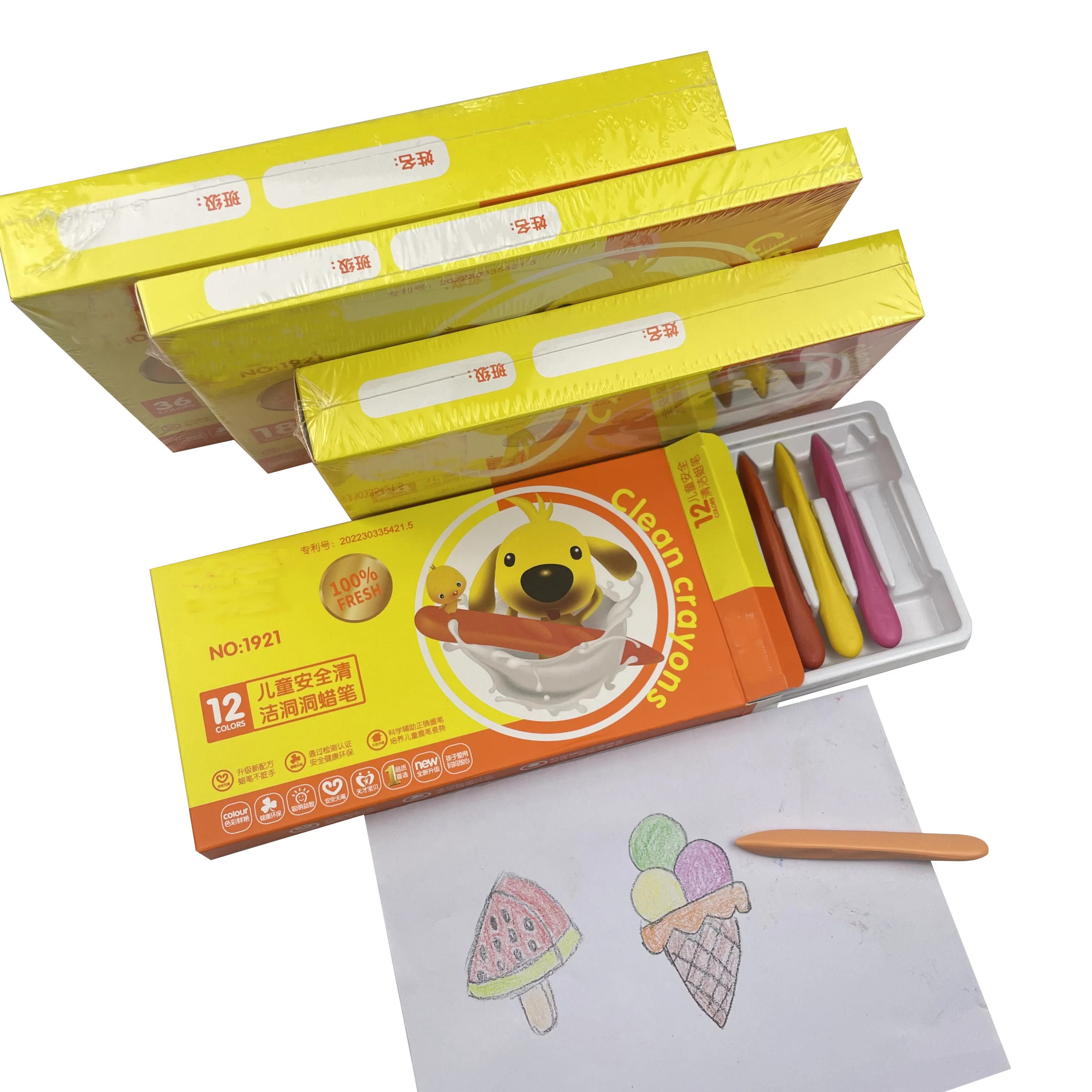 Portable Silky Smooth Drawing Painting Custom Hexagonal Crayons Art Set ...