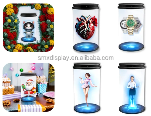 Mini Animation Display Showcase Holo Tube Advertising Plug&Play 3D ...