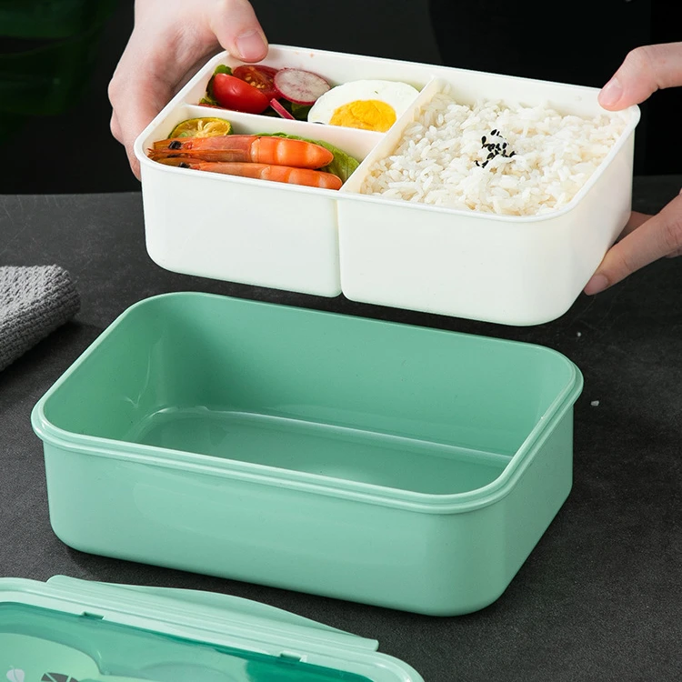 Factory Wholesale Plastic Bento Lunchbox with Cutlery BPA Free ...