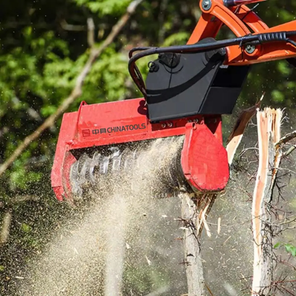 Excavator Attachment Forestry Mulcher for Shredding Wood, Branches ...