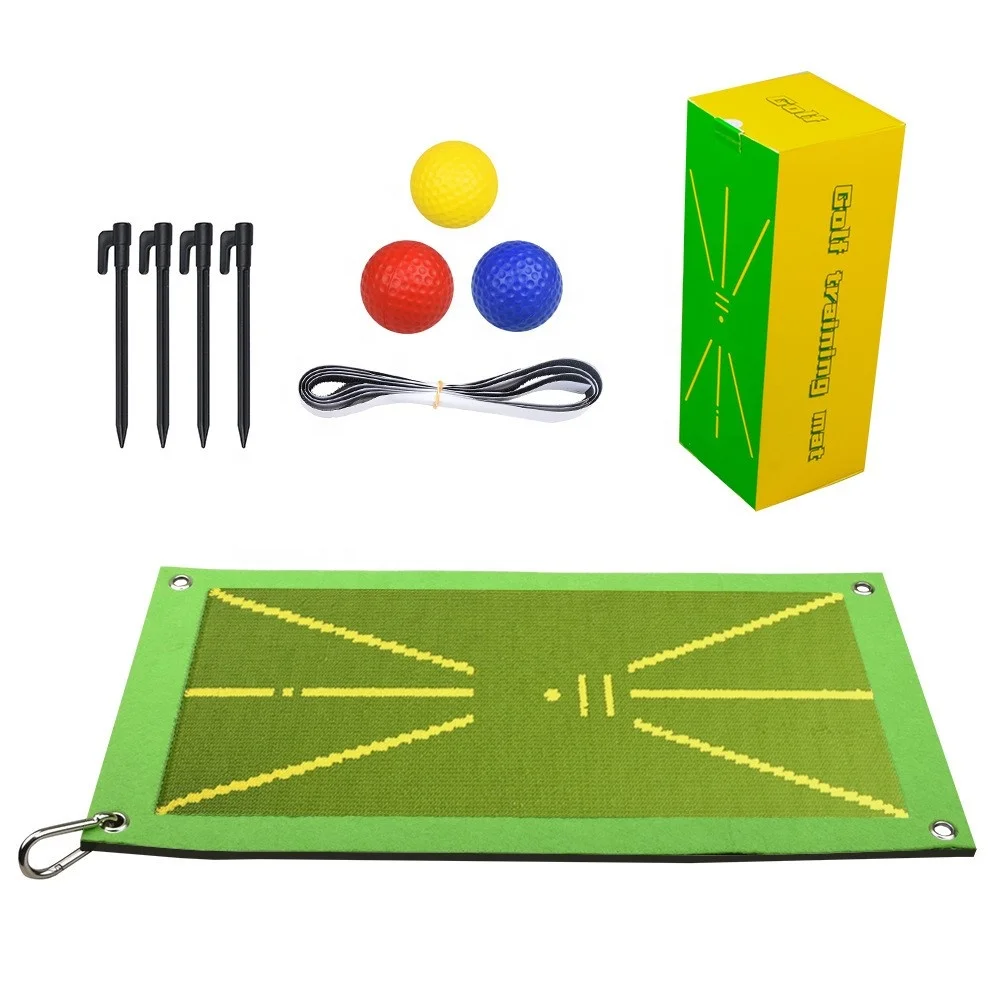 New Design Golf Swing Trainer Mat Hitting Pad Track Mat Training Aids ...