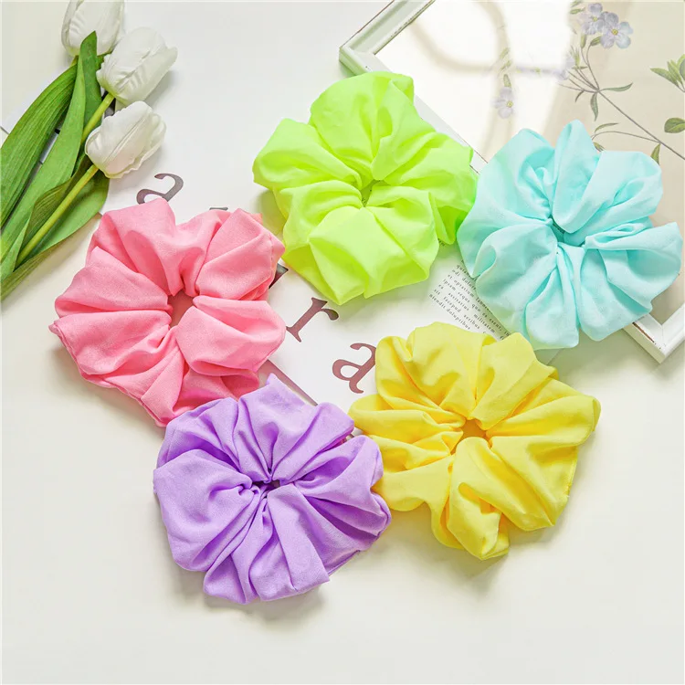 Fresh Green Blue Extra Large Chunky Scrunchie Designer Scrunchies ...