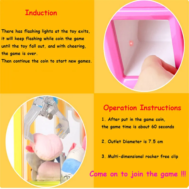 New Toys Battery Operated Mini Candy Grabber Machine Claw Machine Toy ...