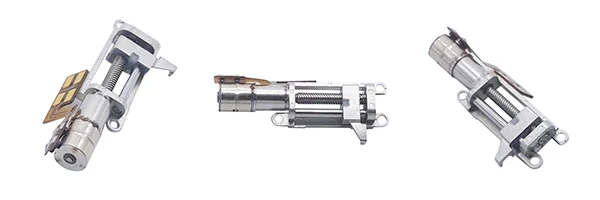 Close-up of Micro Linear Stepper Motor Components