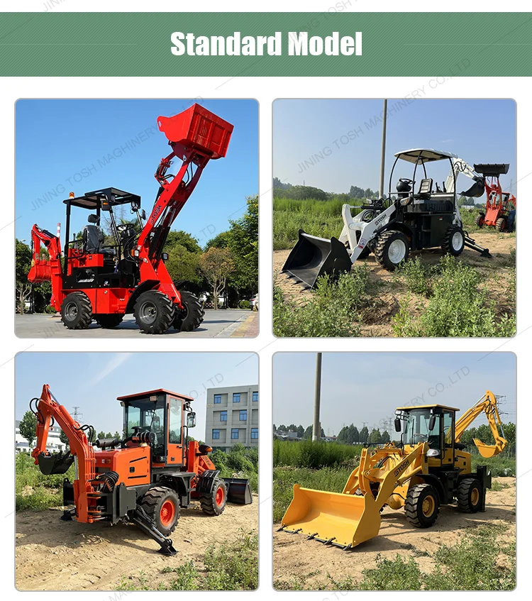 Tosh Four Wheel Steering Backhoe Loader Wz10-20 4wd Backhoe - Buy Front ...