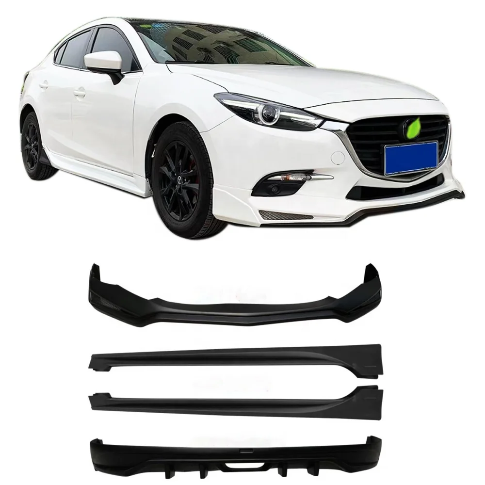 Mazda 3 Axela Body Kit - Front Lip & Side Skirts - PP Plastic OEM