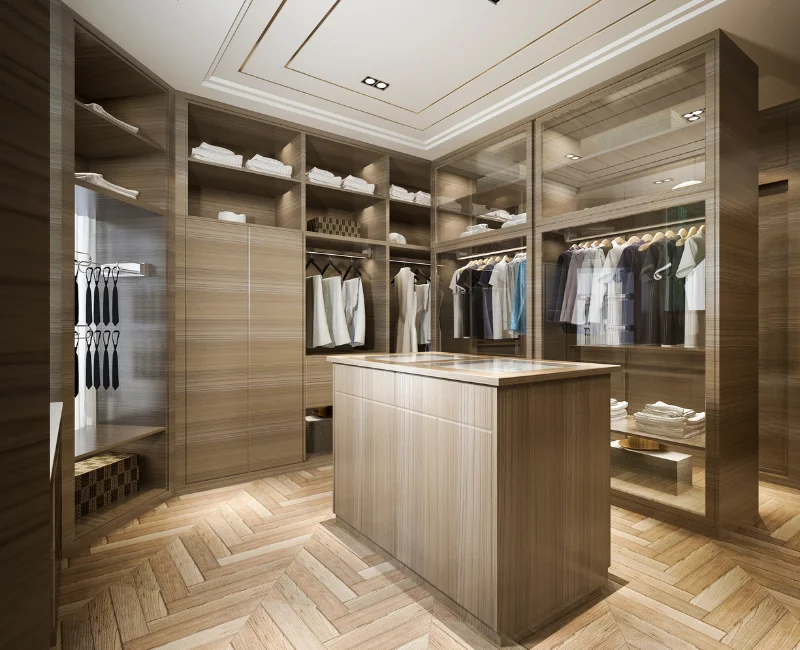 Modern Modular Bedroom Wardrobe Custom Glass Aluminium Closet Set ...