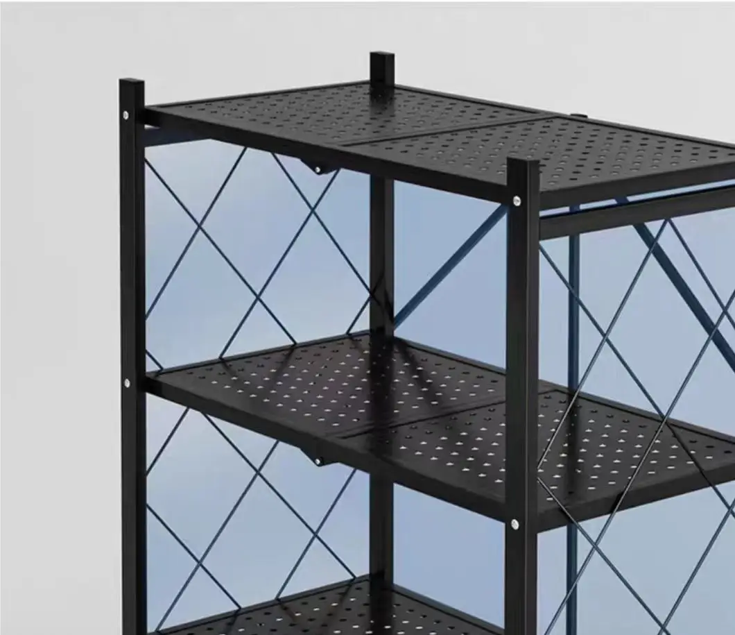 Kitchen Folding Carbon Steel Removable Storage Rack Shelf - Buy Kitchen ...