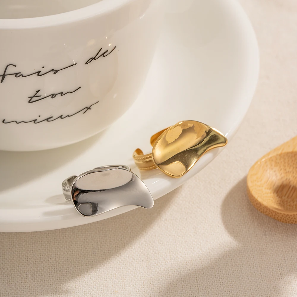 Unique Simple Open Ring 18k Pvd Gold Plated Stainless Steel Opening ...