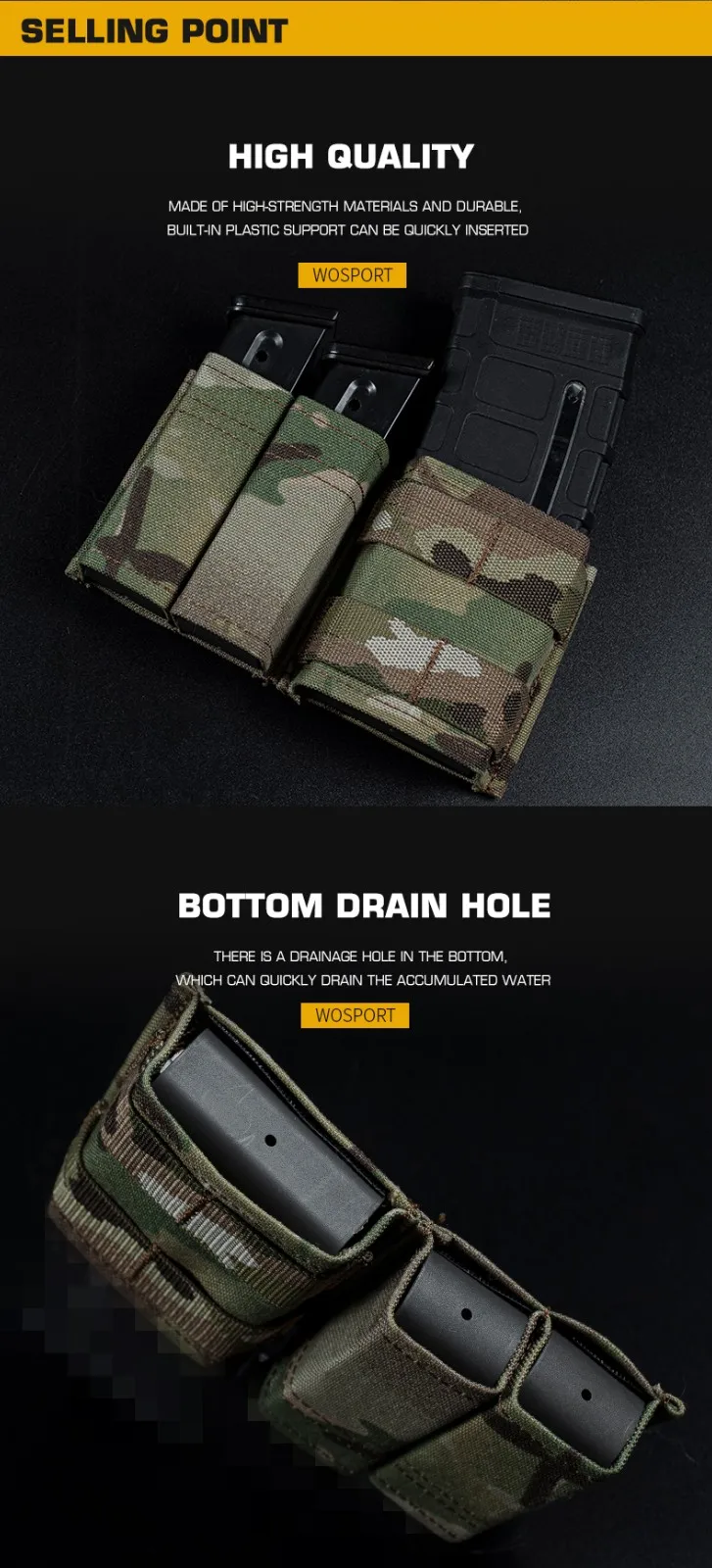 High Quality Multicam 1000d Nylon Outdoor Sports Hunting Mag Pouch Fast ...