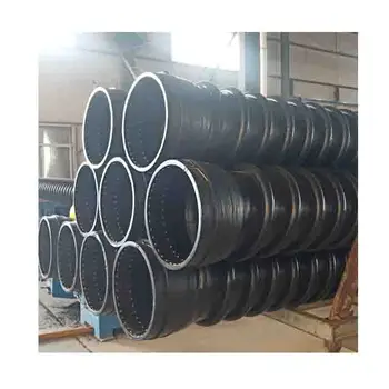 Hdpe Double Sn8 600mm Wall Corrugated Pe100 200mm Drainage Pipe Dwc Hdpe Plastic Culvert Pipe ...