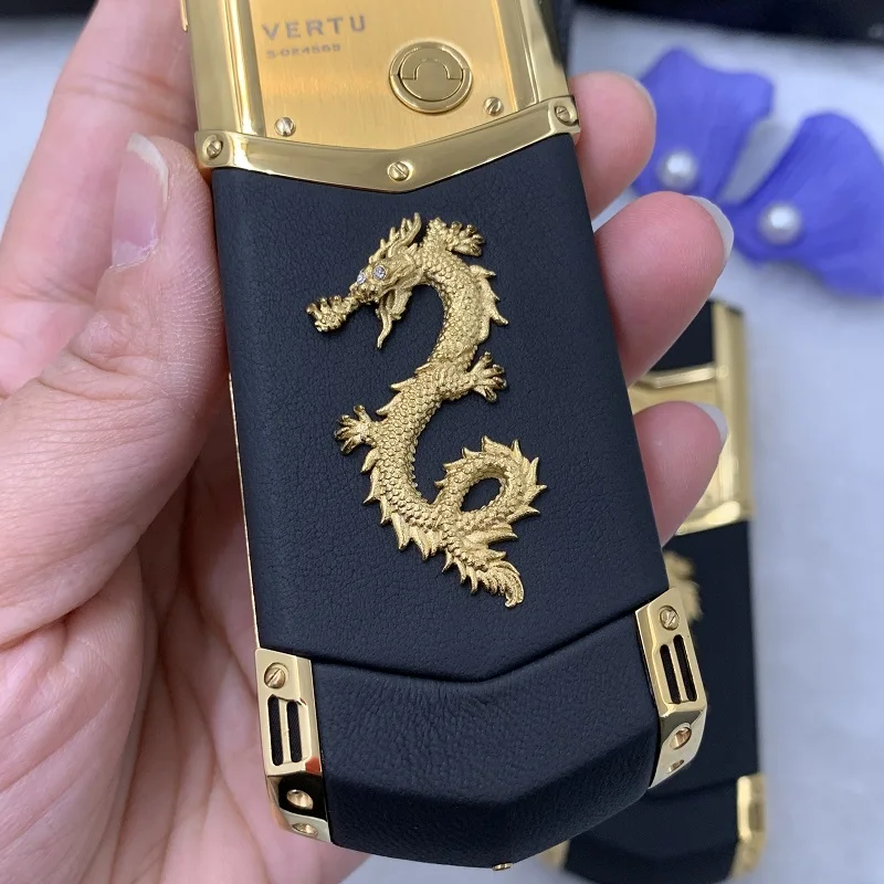 Unlocked Luxury Vertue Mini Phone K8 with Golden Dragon Dialer Keypad