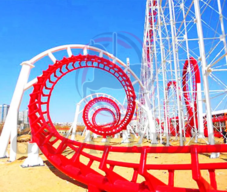 Large Overlapping Roller Coaster Amusement Park Ride Manufacturer ...