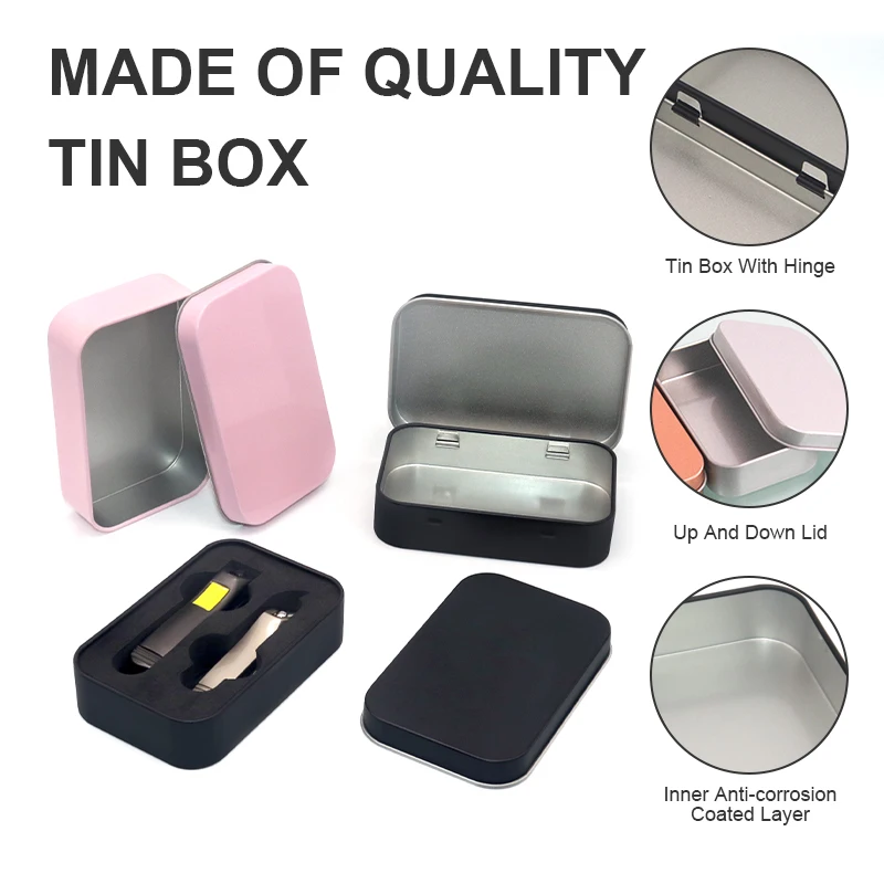 Alibaba.com: Custom Rectangular Tin Box, Hinge Small Metal Case ...