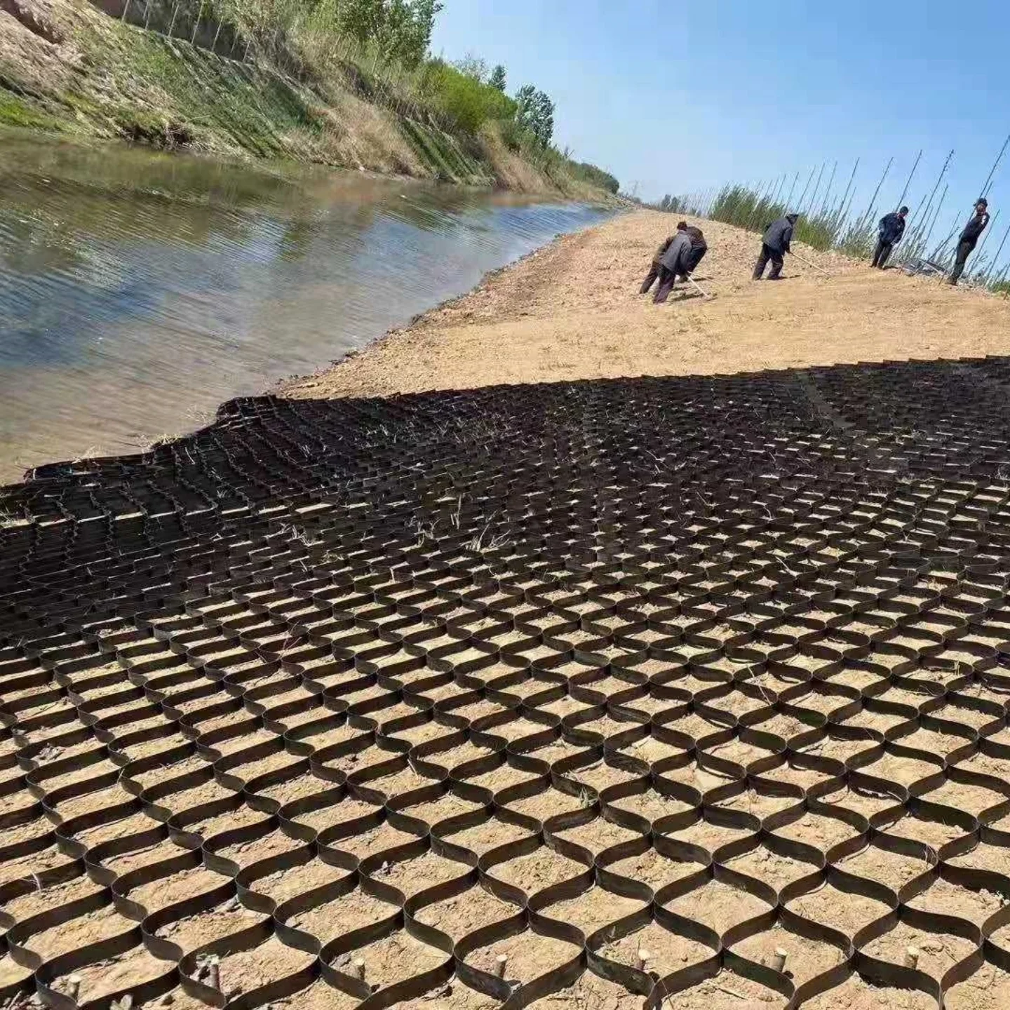 Shed base honeycomb moule paver plastic road geocel geocell core gravel ...