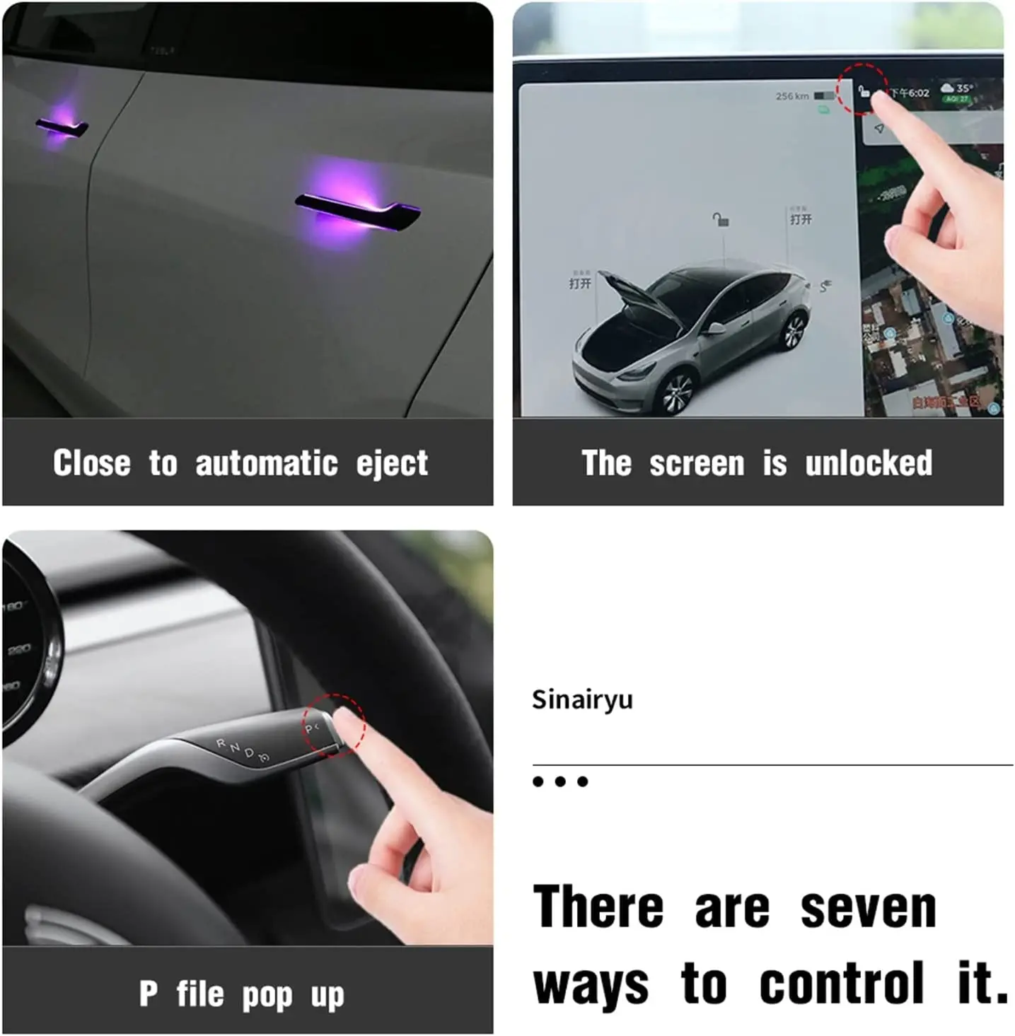 Modified Colorful Automatically Open Handle With Led Welcome Light ...