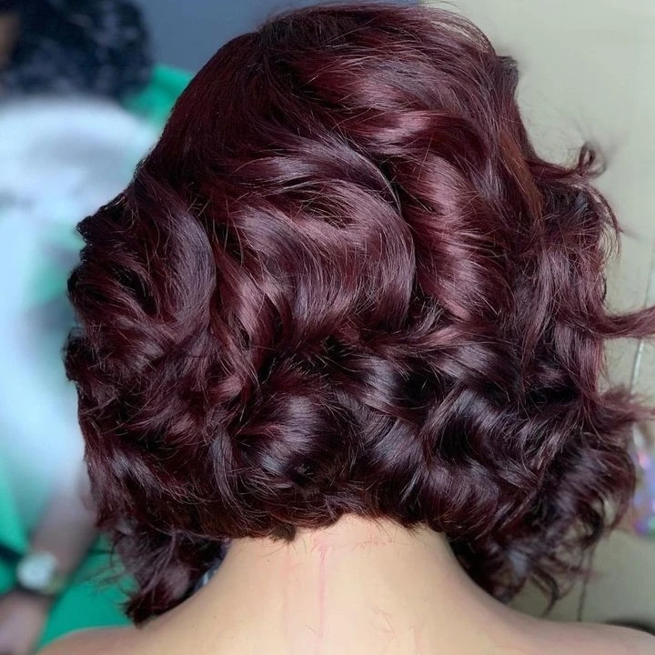 SDD Double Drawn Dark 99J Color Cute Style Remy Hair Wigs