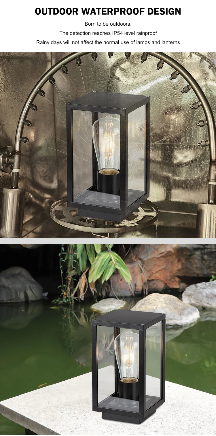 Main Gate Pillar Outdoor Pedestal Lantern Decorative Garden