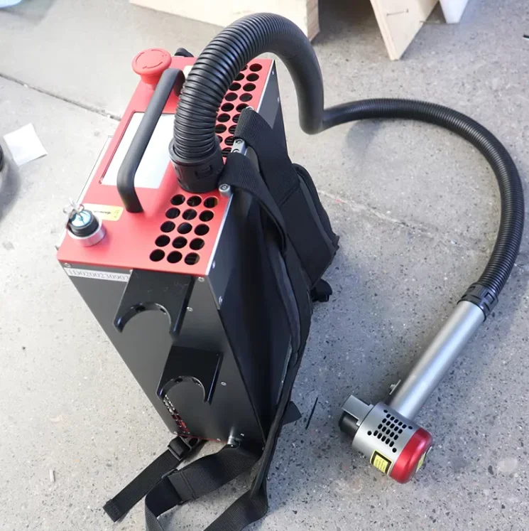 Portable Mobile Backpack 100W Pulse Fiber Laser Cleaner Rust Removal ...