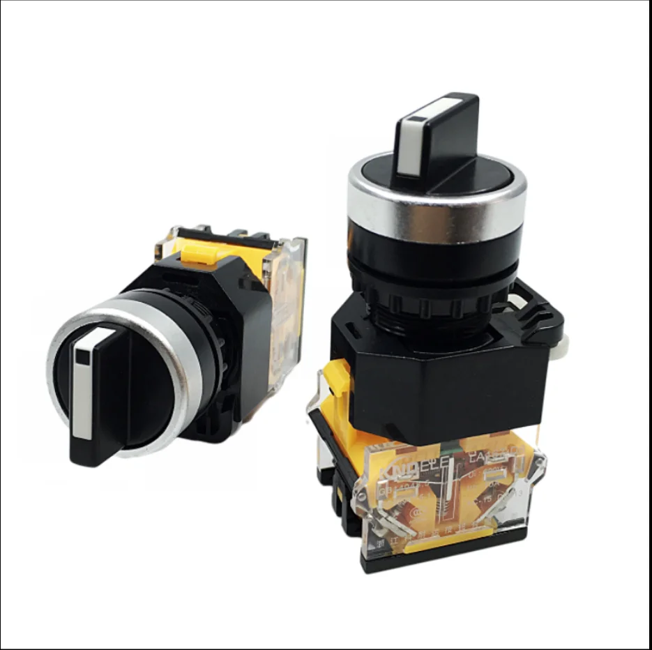 22mm KNDELE Selector switch Two gear three gear reset switch LA167-D8 ...