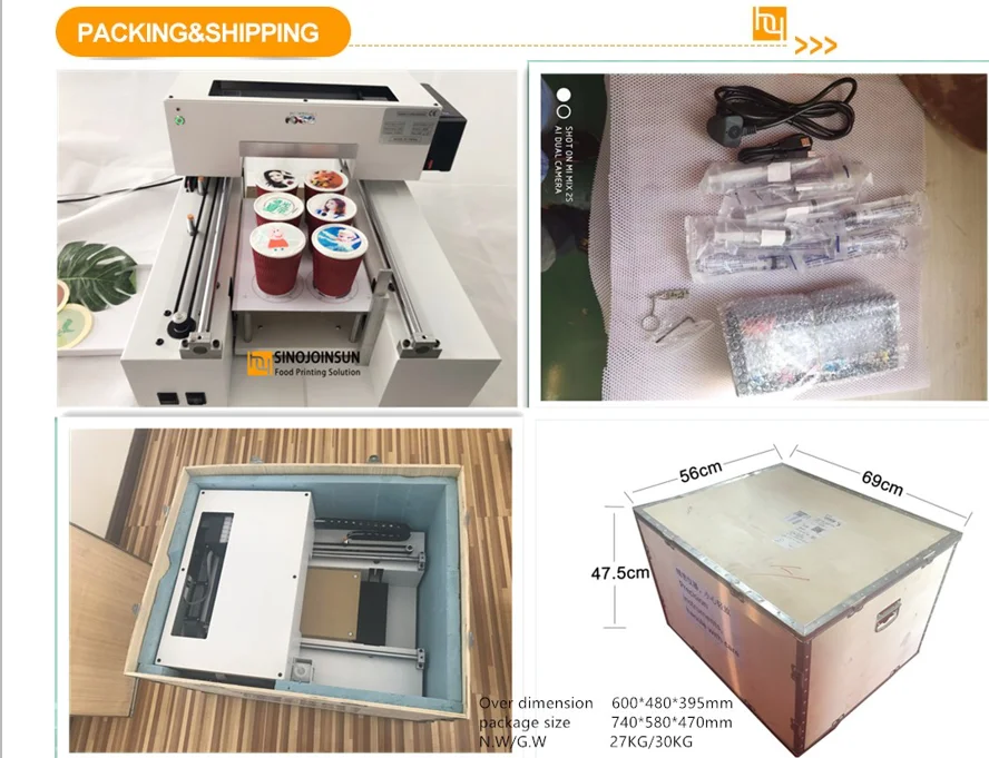 A4 Food Flatbed Printer Edible Inkjet Ink Printer - Buy Edible Inkjet ...