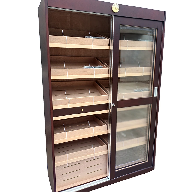 New Design Customized Sliding Door Cigar Humidor Cabinet Large Humidor ...