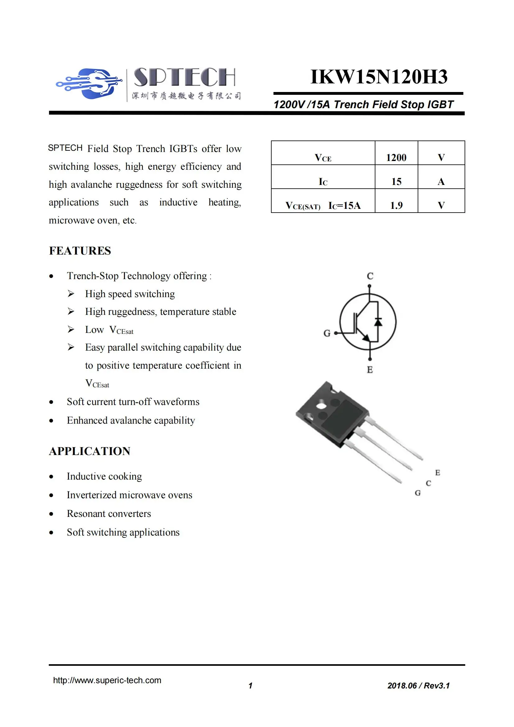 SPT15N120H3 factory spot IGBT single tube ikw15n120h3 ikw15n120t2 TO ...
