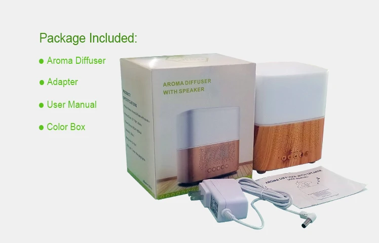 Bt Speaker Diffuser Ultrasonic Essential Oil Diffuser With Led Lights ...