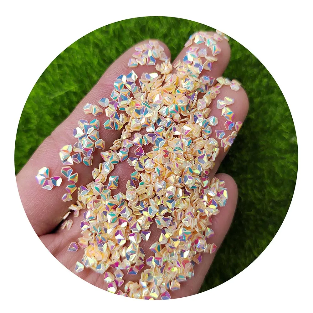 Hot Selling 3mm 3d Diamond Shape Glitters Colorful Ab Diamond Sequins ...