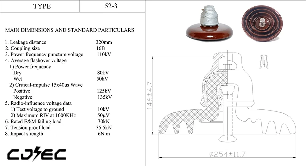 ANSI 52-1 52-2 52-3 52-4 52-5 52-6 52-8 52-9 52-10 Insulators