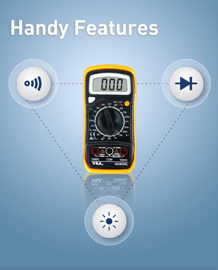 Va Brands Digital Multimeter Manual Range Dc Digital Multimeter Dmm ...