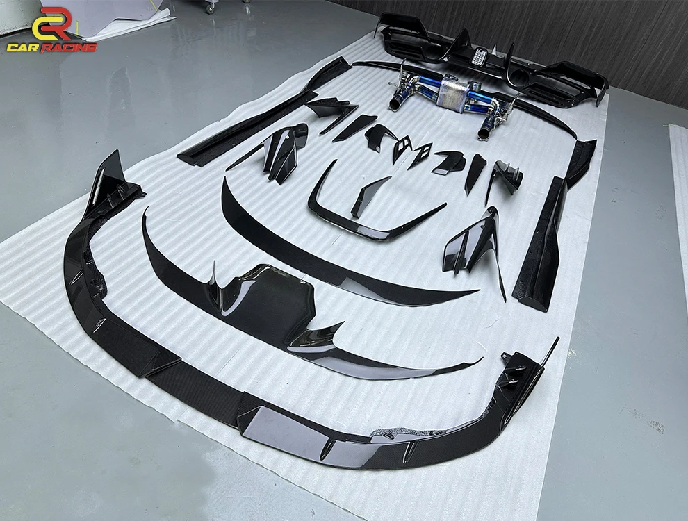 Upgrade Facelift Msy Body Kit Dry Carbon Fiber Front Lip Rear Diffuser ...