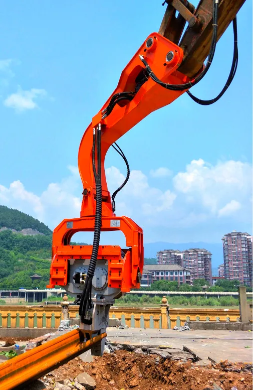 Small Hydraulic Cylinder Sheet Pile Driver Vibrao Hammer Mini Excavator ...