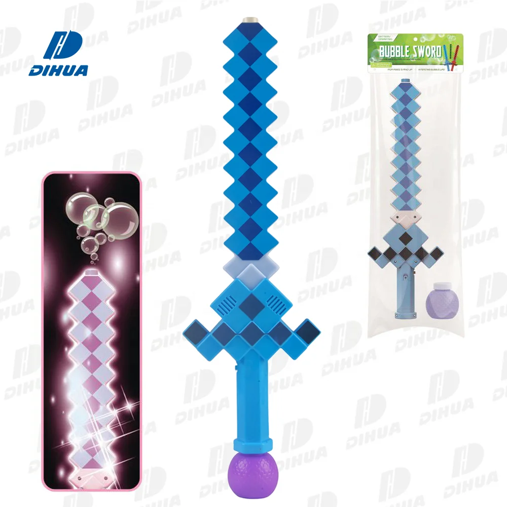 Pixel Bubble Sword Light Up Bubble Toy Unique Design Summer Outdoor Toy ...