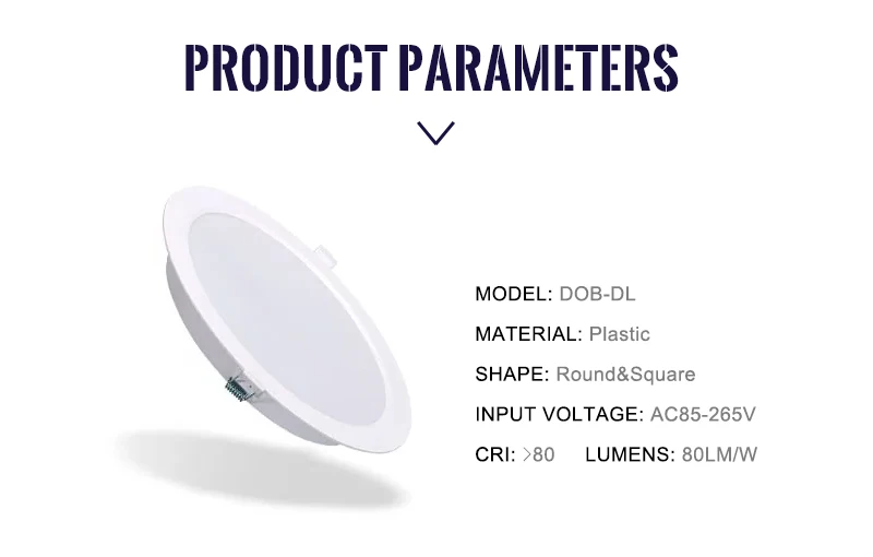 Slim Recessed Led Round Shape Panel Pot Light Dimmable Downlight ...