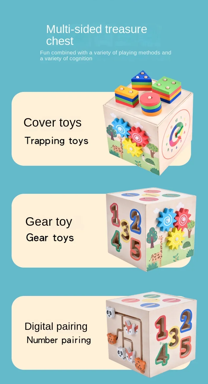 Montessori Multifunction Treasure Chest Children Early Educational ...