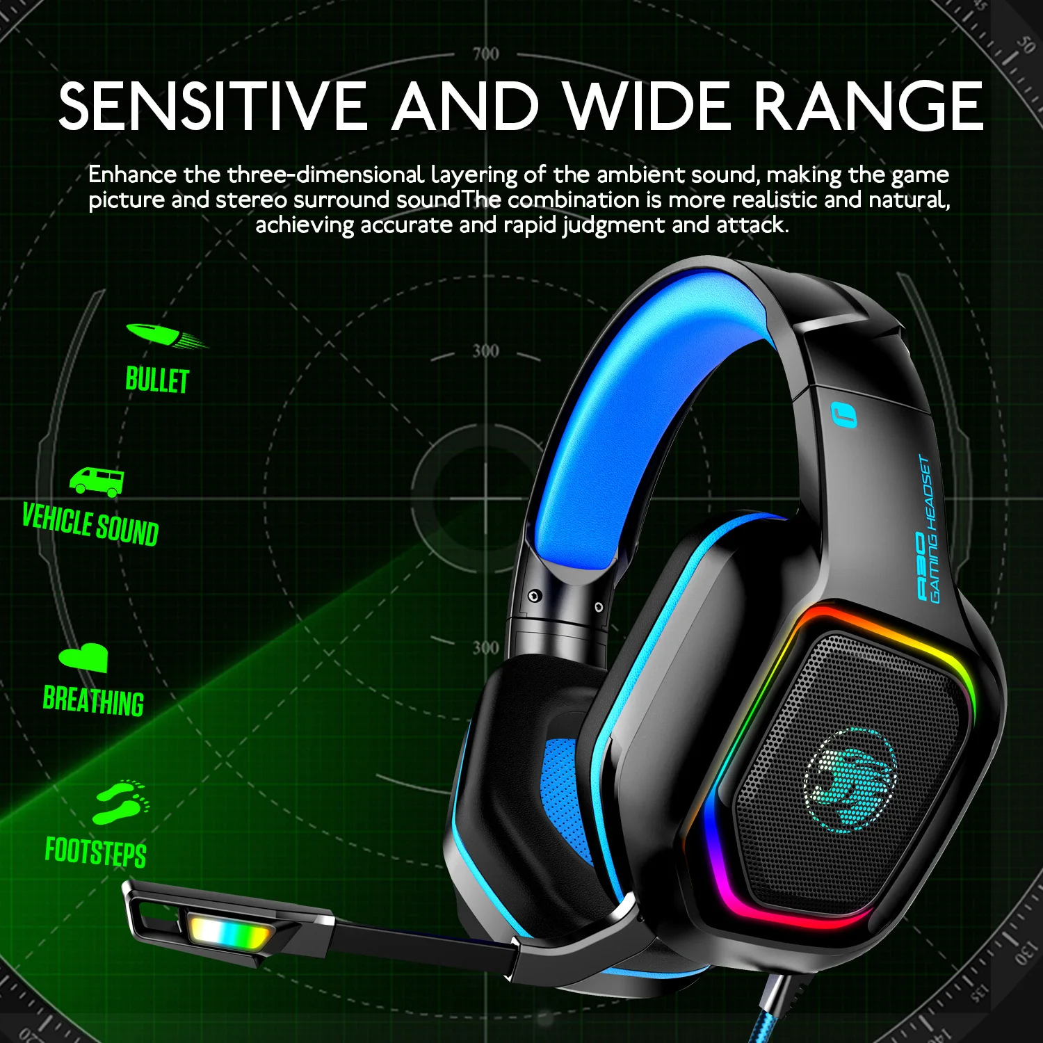 Colorful Gaming Headphones Oem Gamer Wired Headsets With Microphone On ...