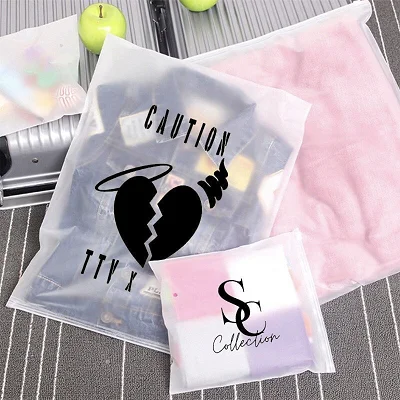 T Shirt Clothes Packaging Slider Ziplock Bag Custom Zipper Zip Lock Bag ...