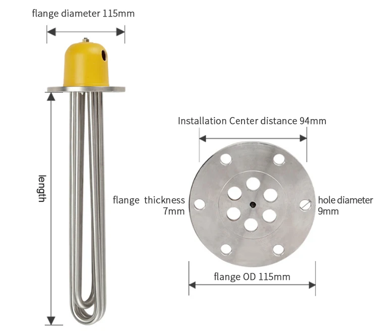 440v 12kw Industrial Stainless Steel Heater Element Electric Water ... 440v 12kw Industrial Stainless Steel Heater Element Electric Water ...